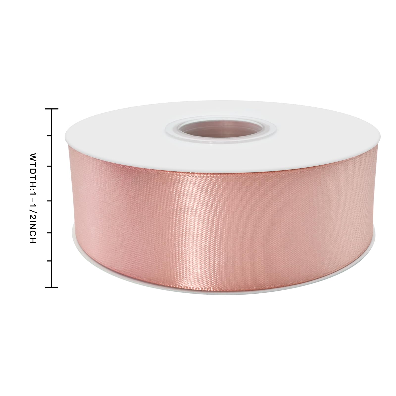 Snapklik.com : Double Face Peach Pink Satin Ribbon 1-1/2 Inch X 50 ...