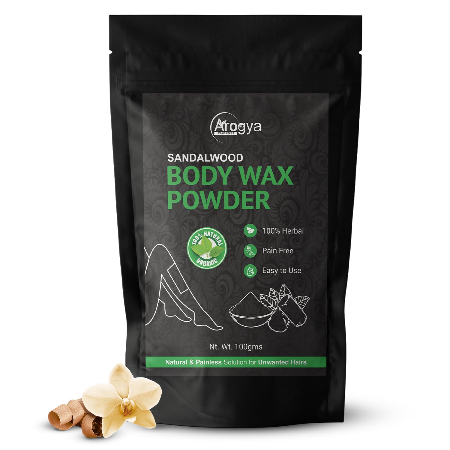 Buy Sandalwood Body Wax Powder for Quick-Painless Hair Removal ...