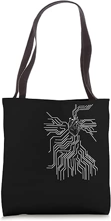 Amazon.com: CPU Heart Circuit Board Funny Programmer Technology Core Tote Bag : Clothing, Shoes ...