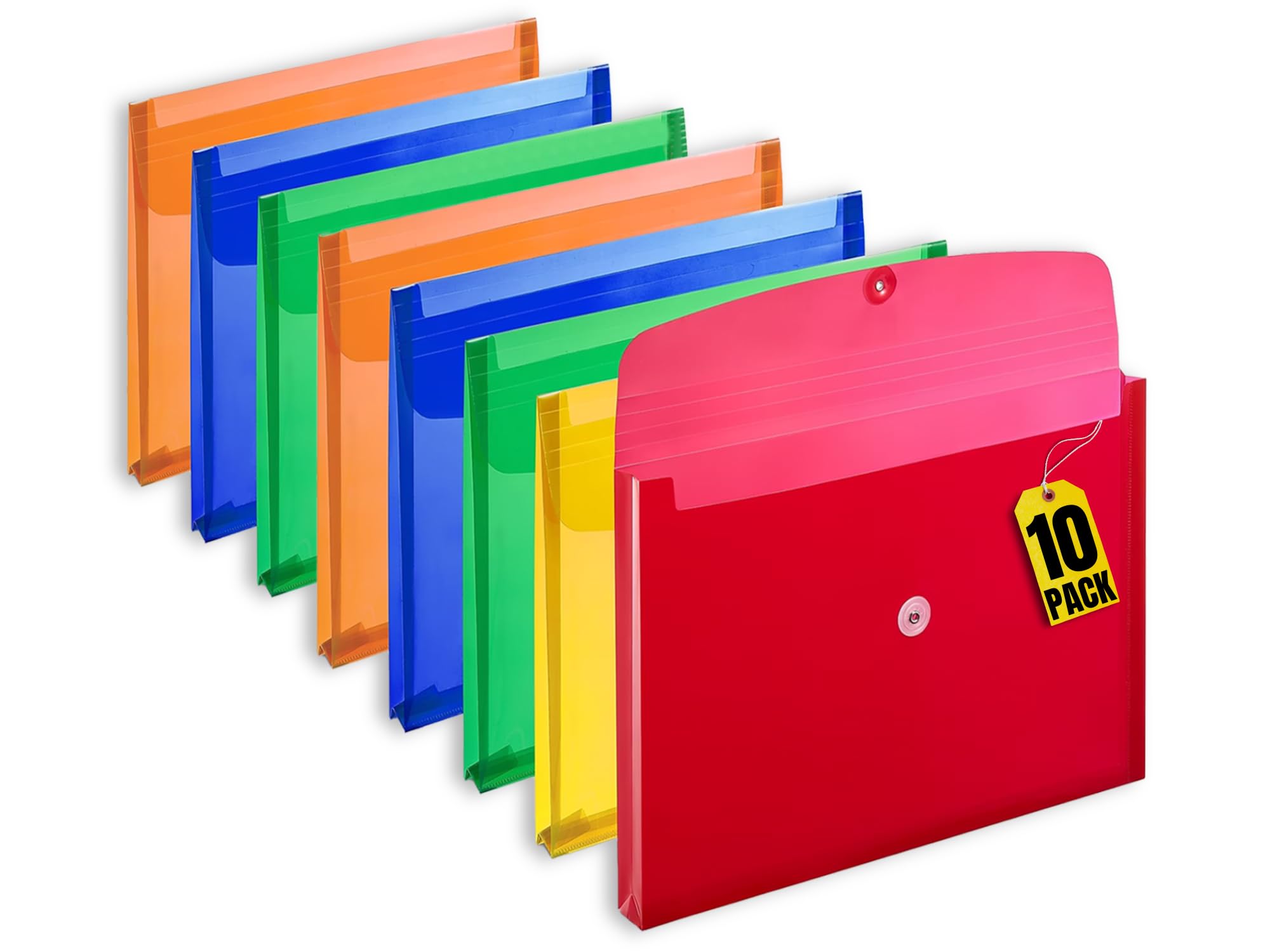 Snapklik.com : 1InTheOffice Poly Envelopes Button & String Closure