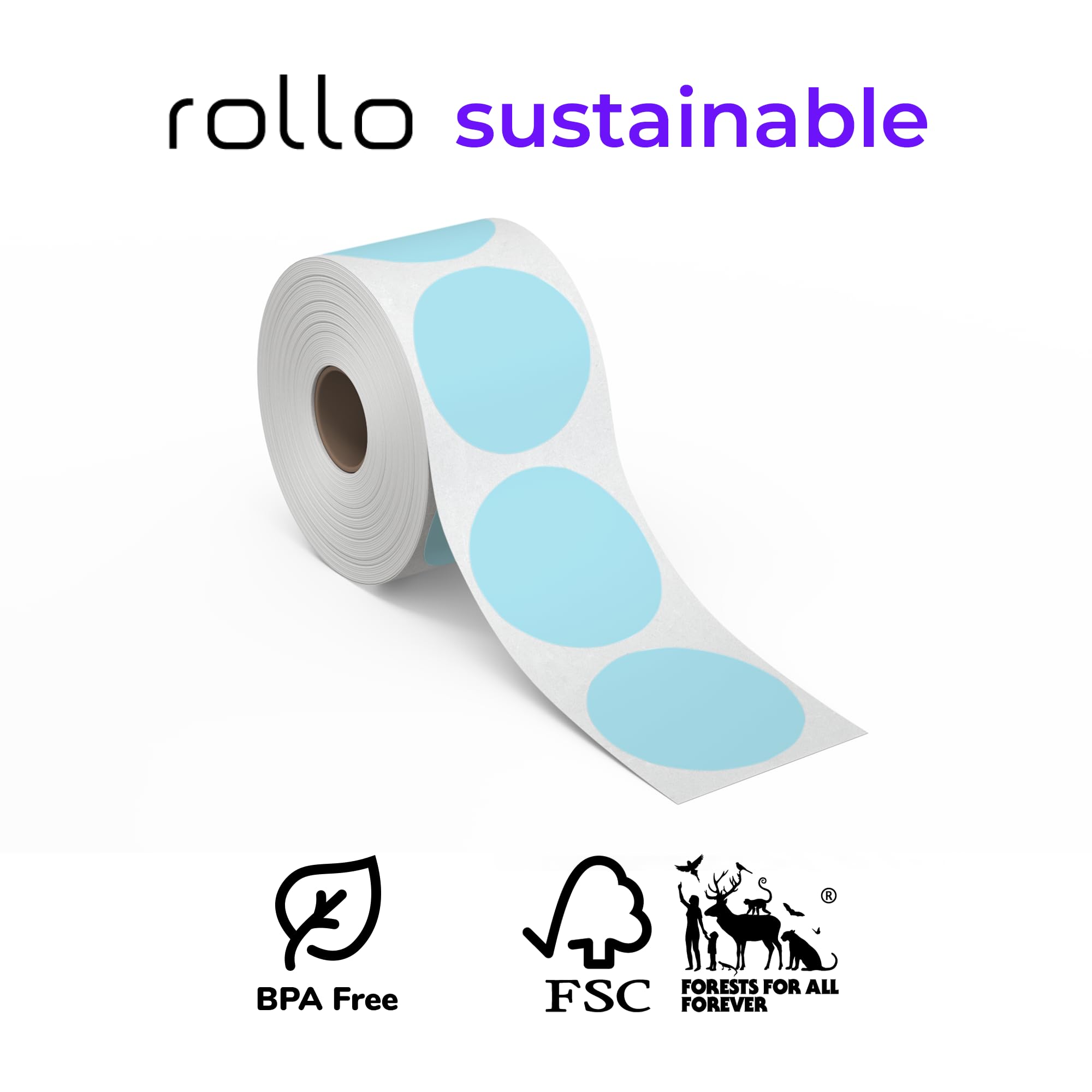 Snapklik.com : Rollo Circle Thermal Labels 2 Inch - Roll Of 1,000 Round ...