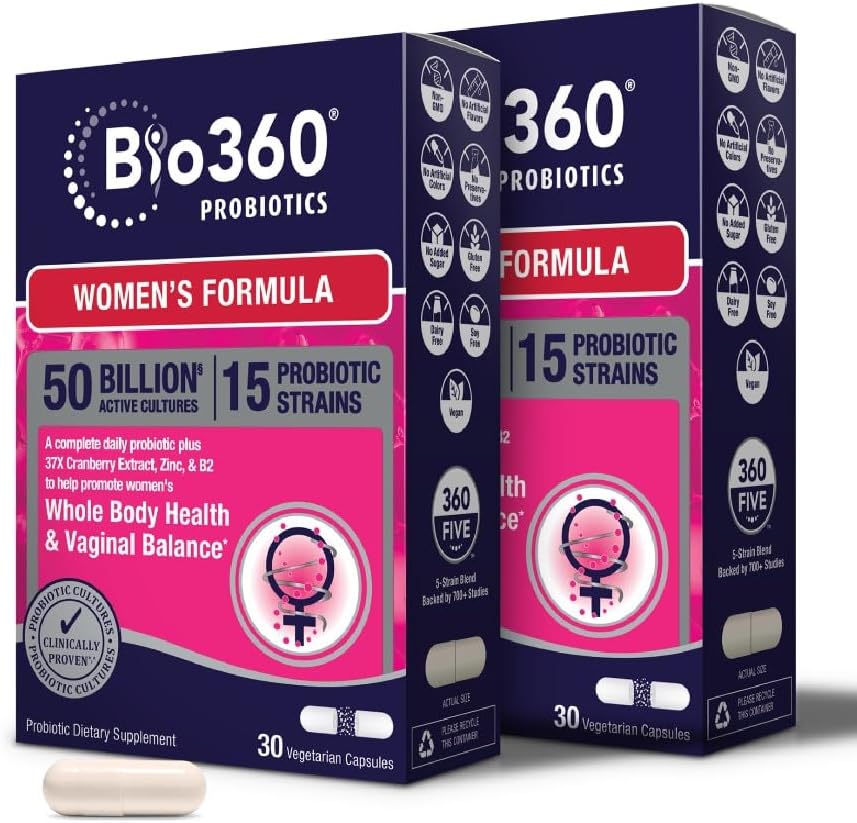 Amazon.com: Bio360 Probiotic, Enhanced Daily Formula, Prebiotics and ...