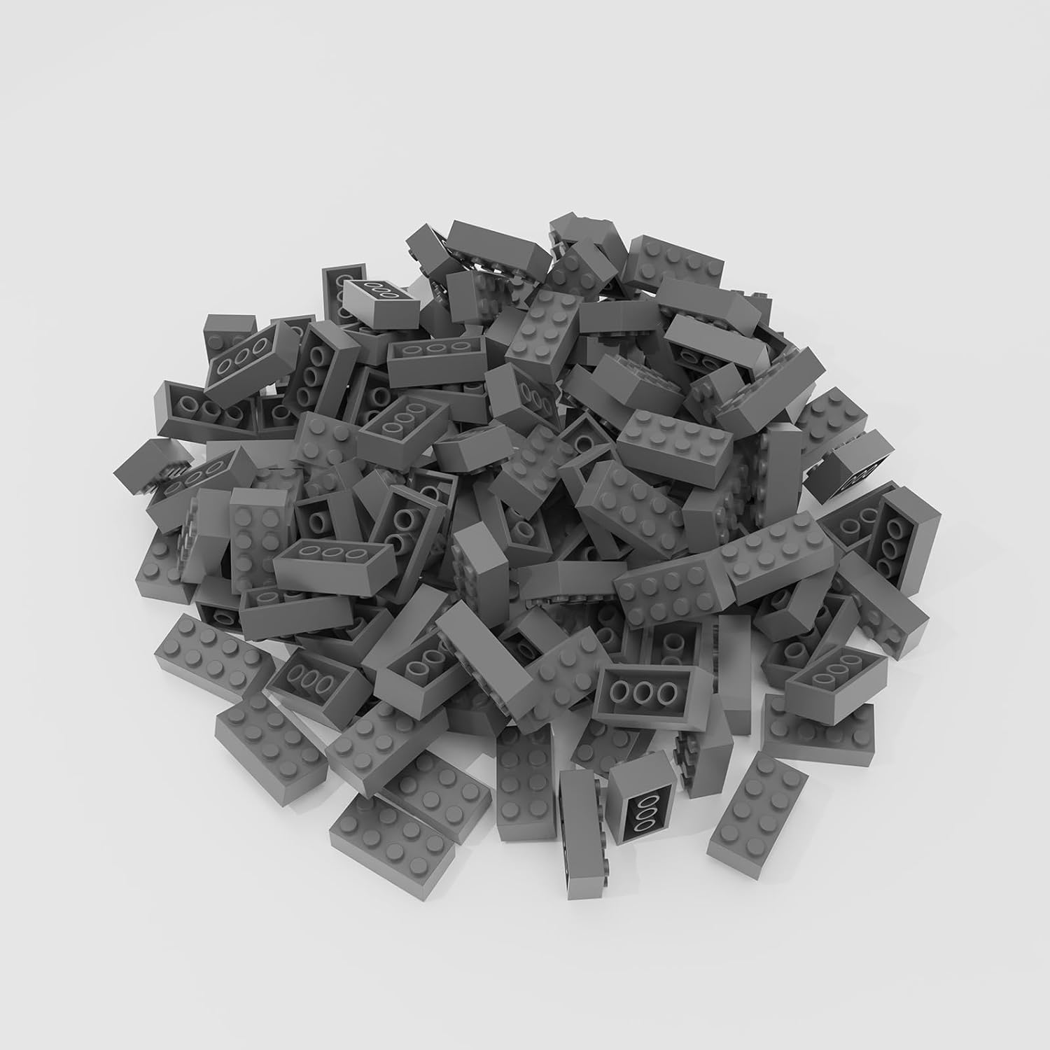 Amazon.com: 100 Piece Dark Gray Bricks Bulk, Gray 2x4 Building Bricks ...