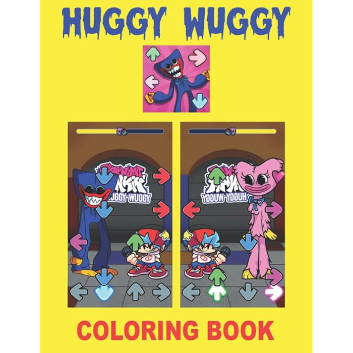 Buy Huggy wuggy & Puppy playtime coloring book: Poppy Playtime Coloring ...