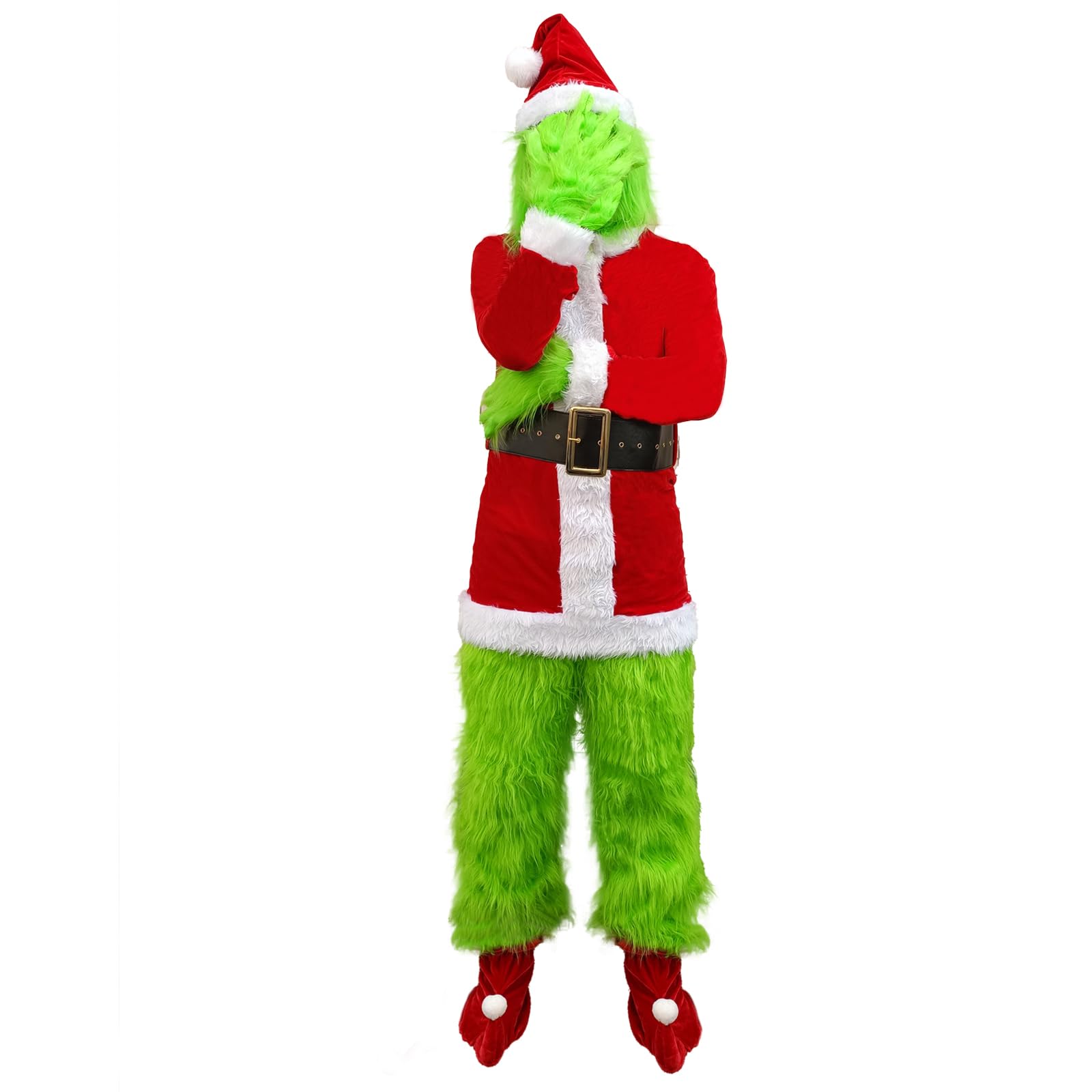 Christmas Green Big Monster Costume -8pcs Furry Santa Costume Suit ...