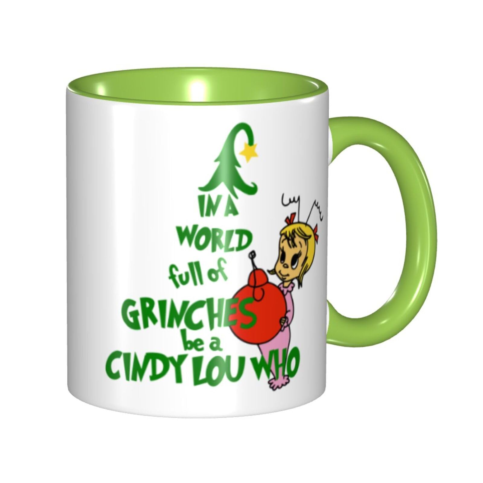 Amazon.com: LINKEQICHE Be A Cindy Lou Who World Full Of Mugs Coffee Cup ...