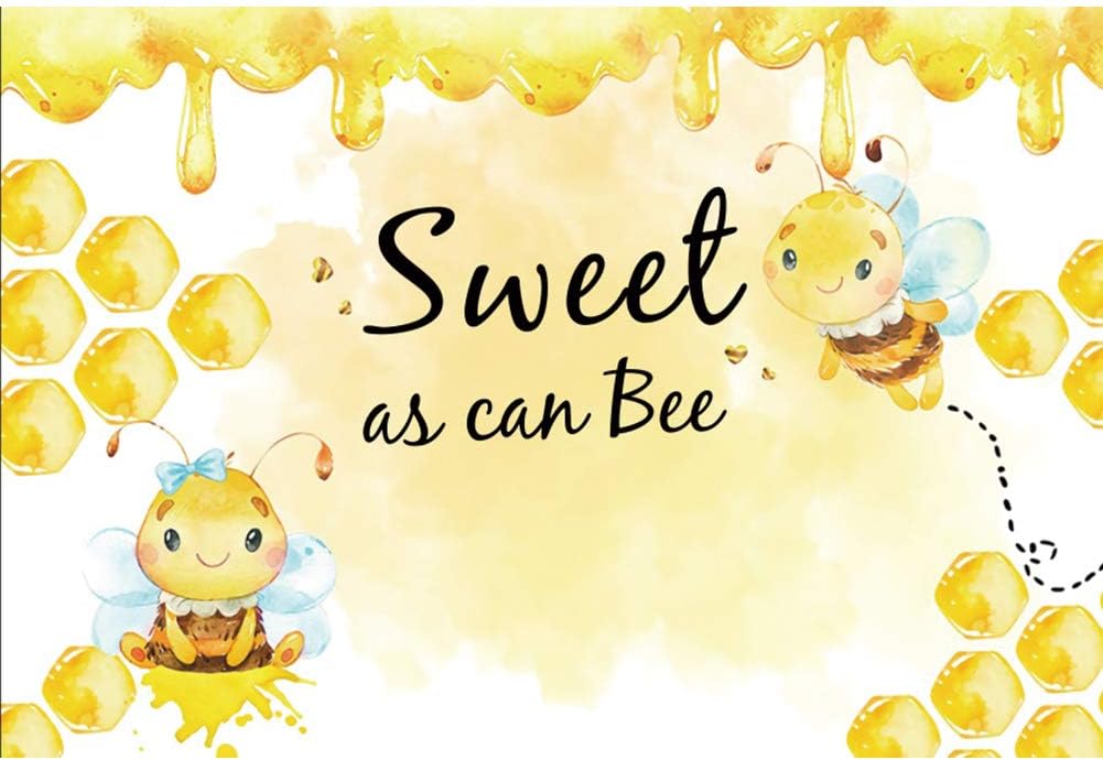 Amazon.com : Baocicco 5x3ft Sweet As Can Bee Backdrop Bee Baby Shower ...