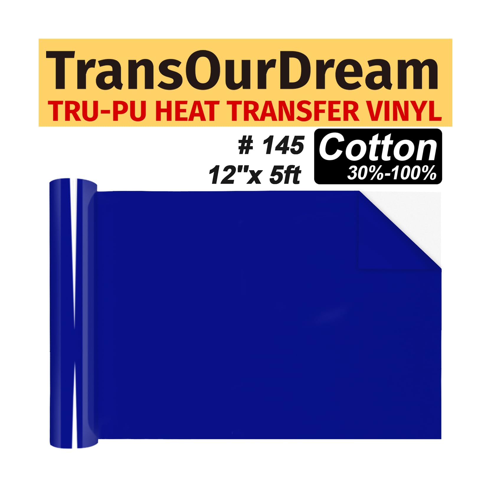 Amazon.com: TransOurDream Matte Blue HTV Heat Transfer Vinyl Roll for ...