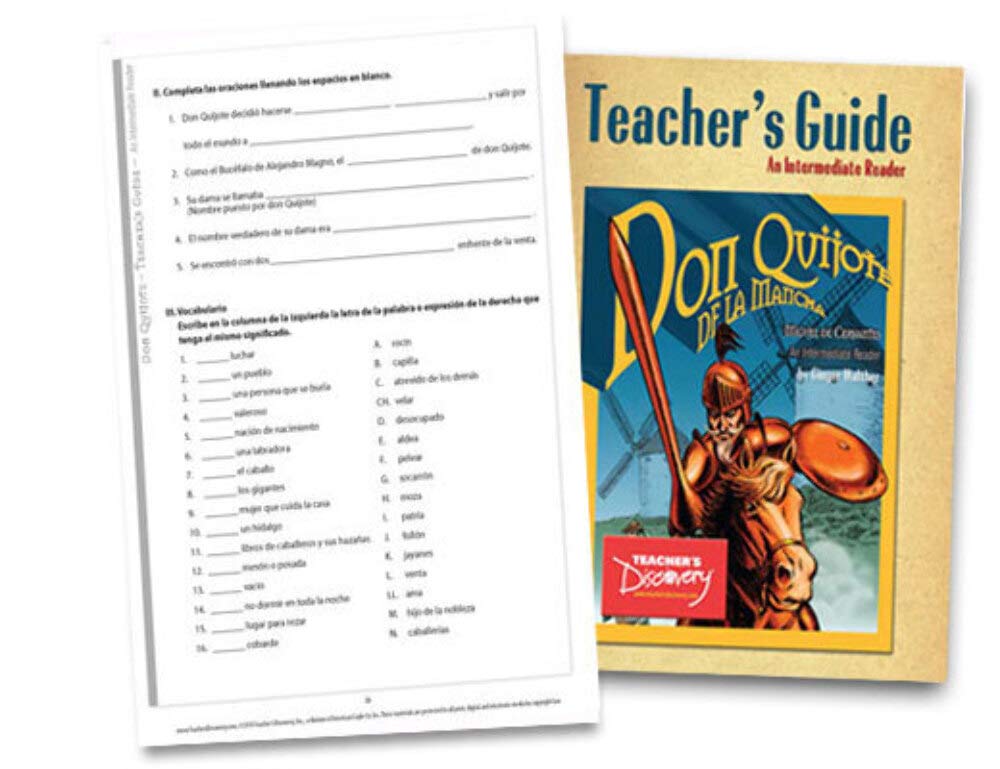 Amazon.com: Don Quijote Teacher's Guide Intermediate Spanish Reader ...