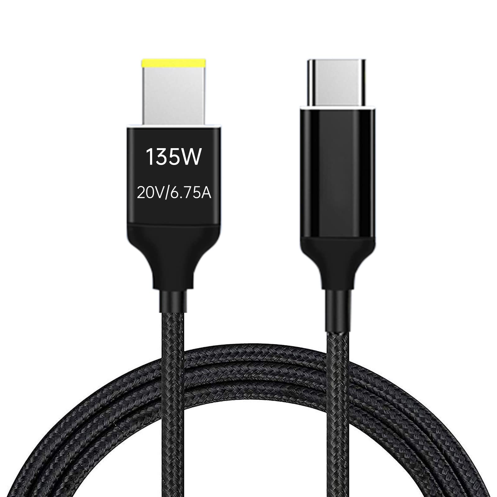 Amazon.co.jp: Sisyphy USB-C to DC 11×4.5 mm Lenovo 対応 変換 急速充電アダプタ 【2m ナイロン 135w】、20V 135w PD USB ...