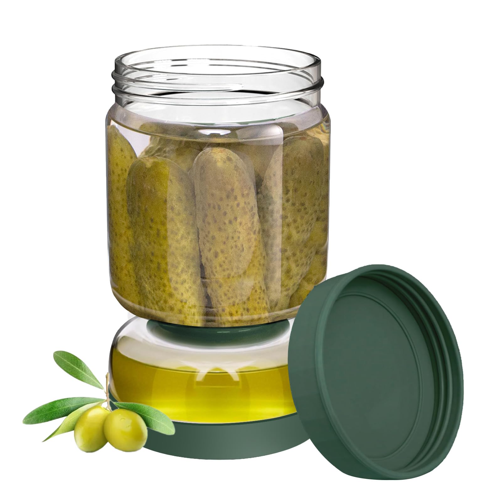 Amazon.com: PathVenture Pickle Jar with Strainer Flip,34oz Glass Pickle ...