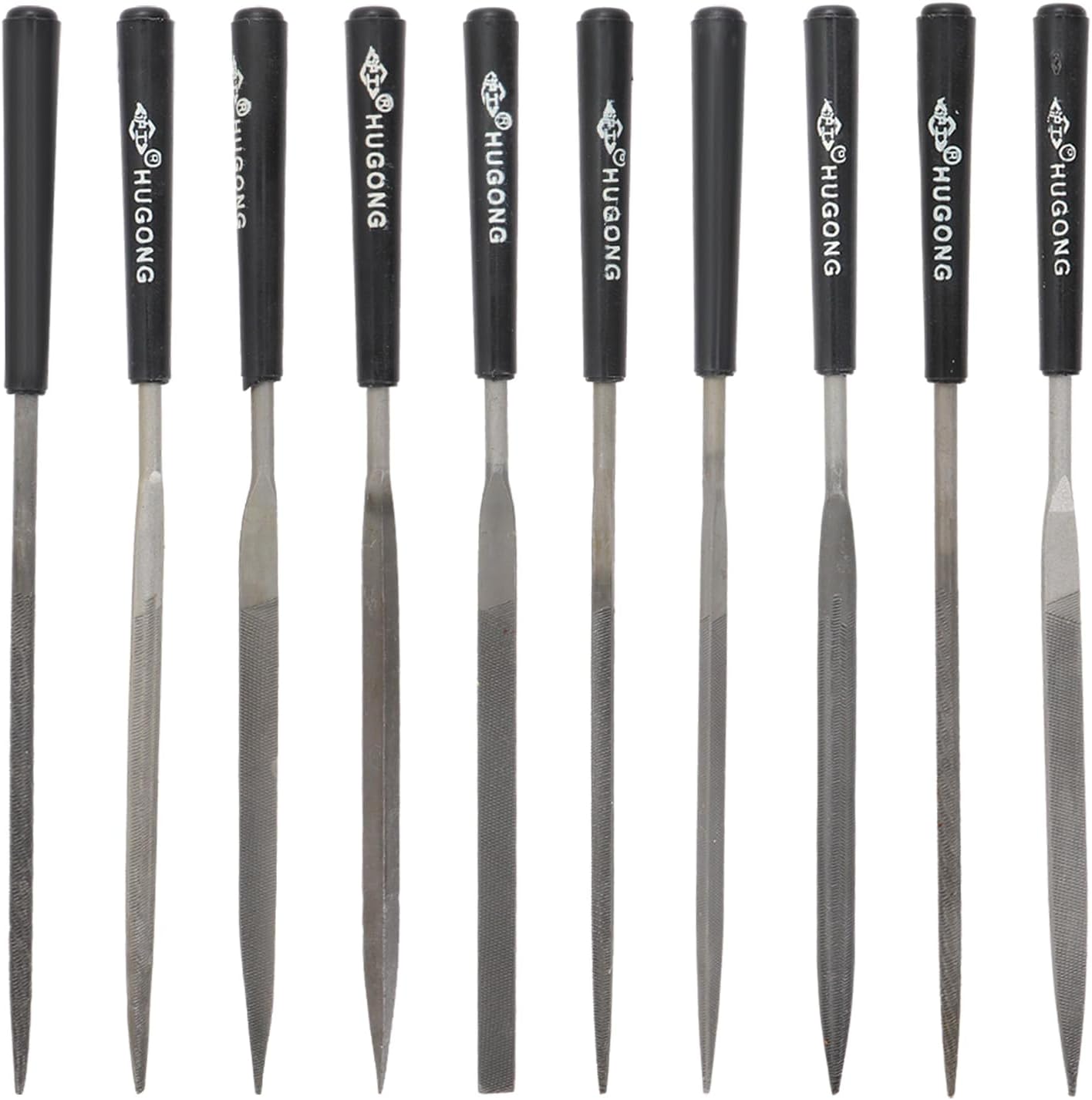 KALIM 10Pcs Mini Diamond Needle File Set 6 Inch Total Length 150 Grit ...