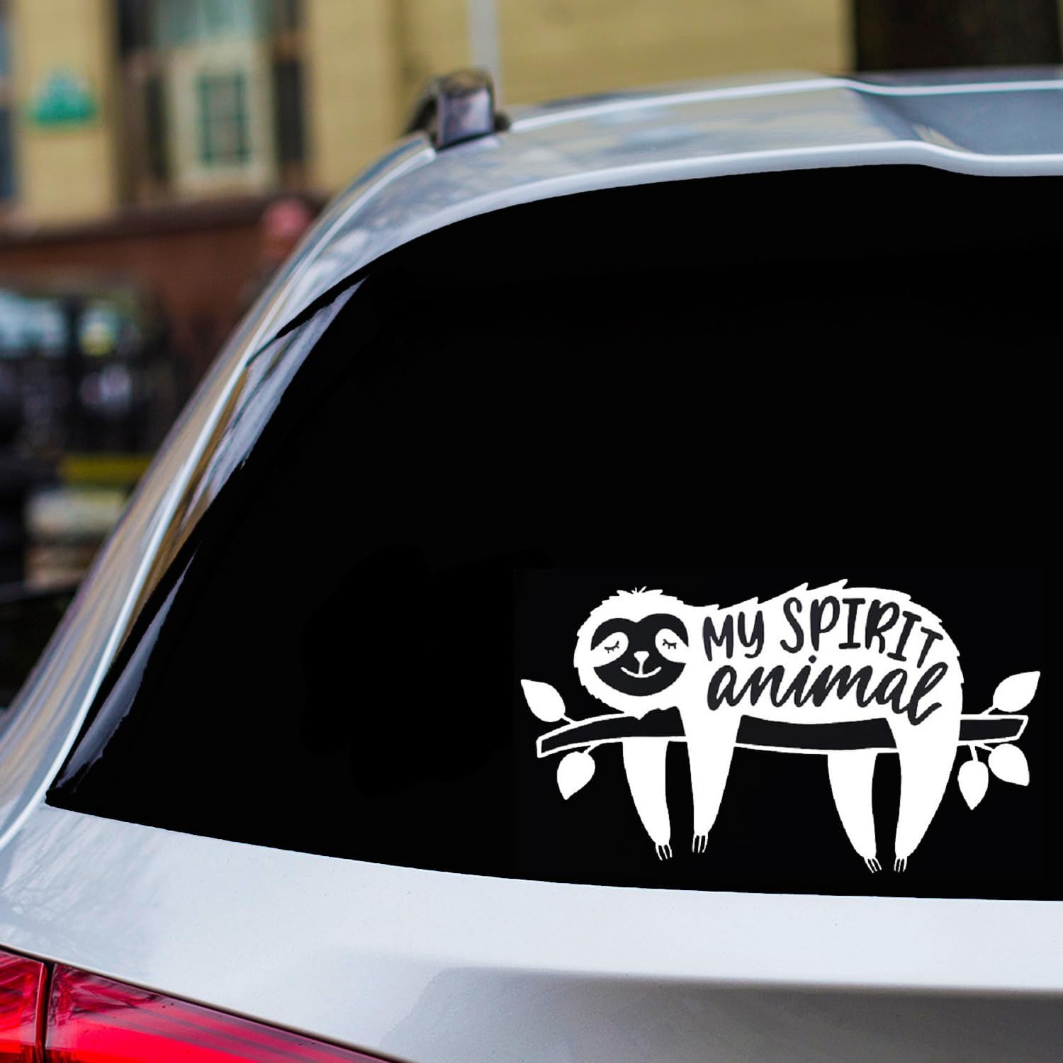 Amazon.com: acrazyfool decals Sloth Slow The Sloth Down White 5.5 ...