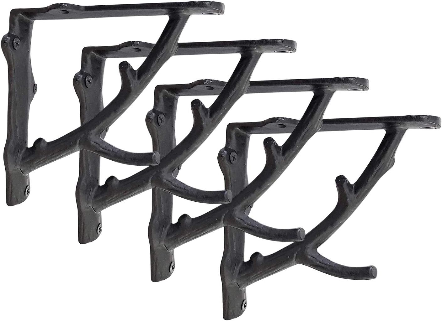 Amazon.com: 4 Large Cast Iron Shelf Brackets Corbels 9 1/2" X 9 1/2 ...