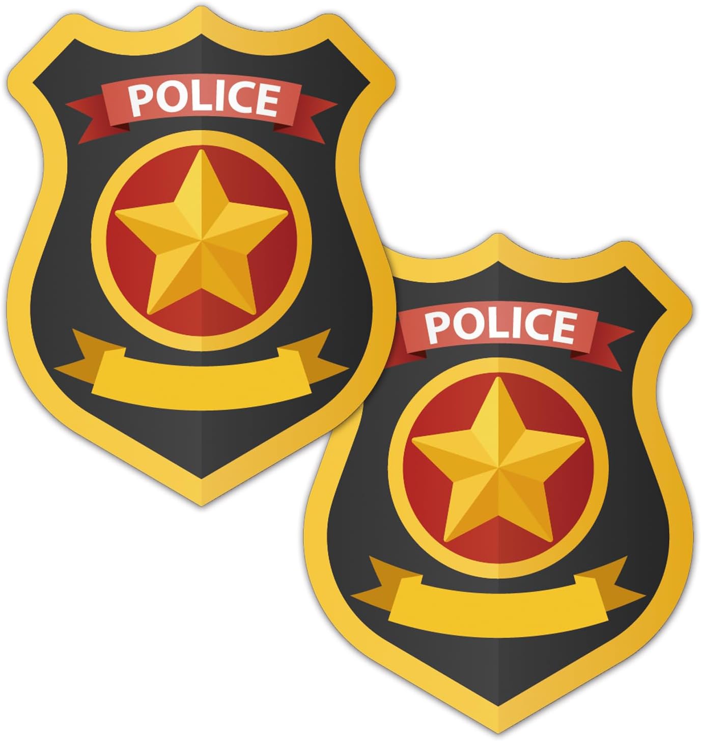 Amazon.com: 50 Police Badge Name Tag Stickers for Police Birthday Party ...