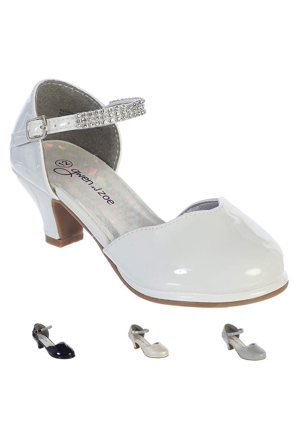 Amazon.com | Girls White Dress Shoes for Girls Little Girls Heels Girls ...