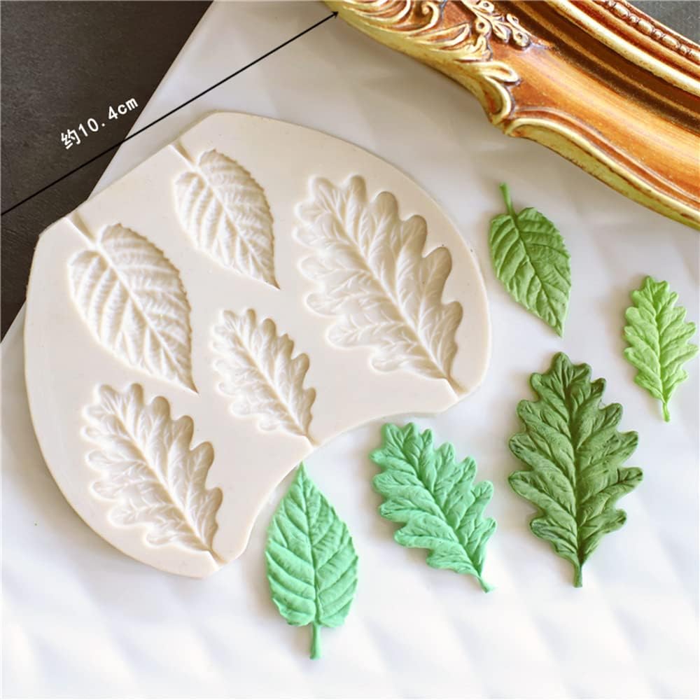 Amazon.com: Leaf Fondant Molds, Ferns Silicone Chocolate Mould, Roses ...