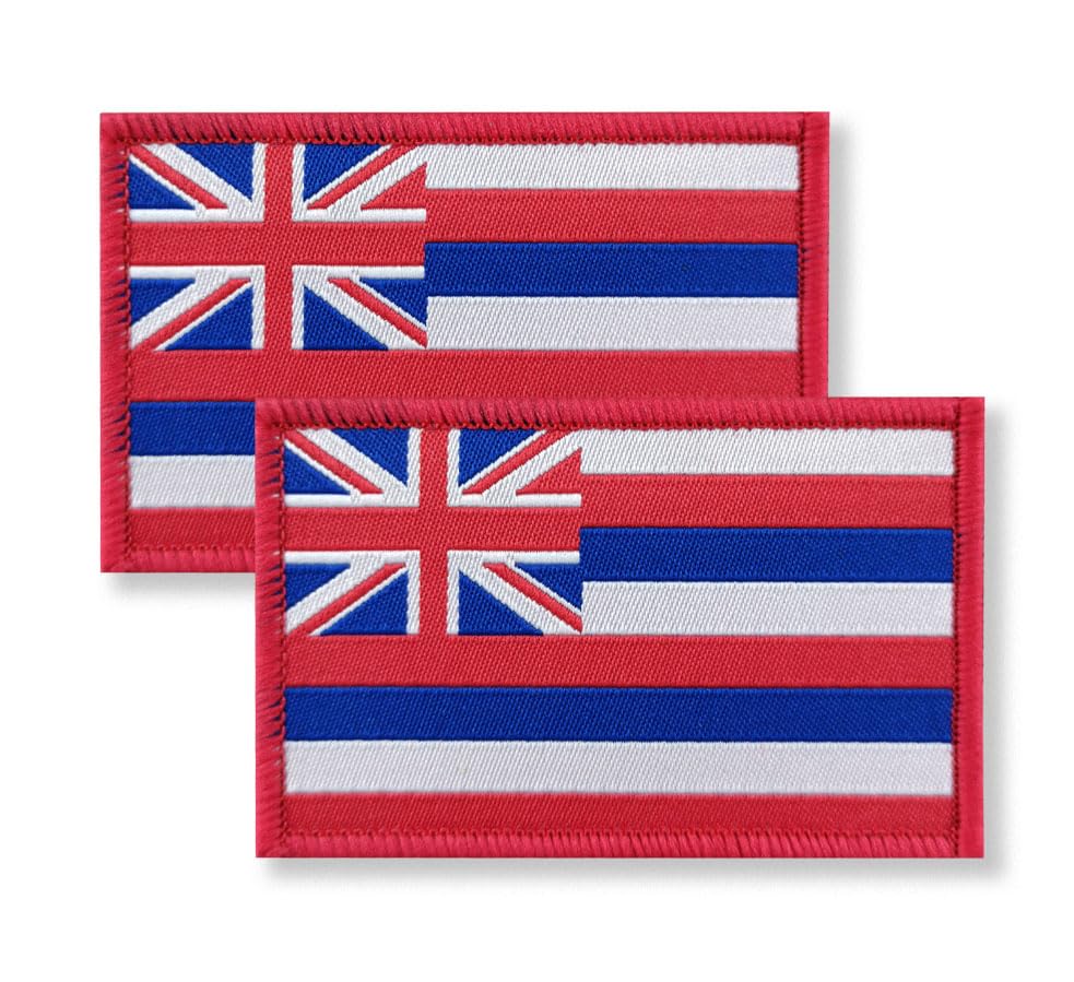 Amazon.com: Overdecor Hawaii Flag Patch Tactical Military Patches - Hook and Loop Fastener, 2 ...