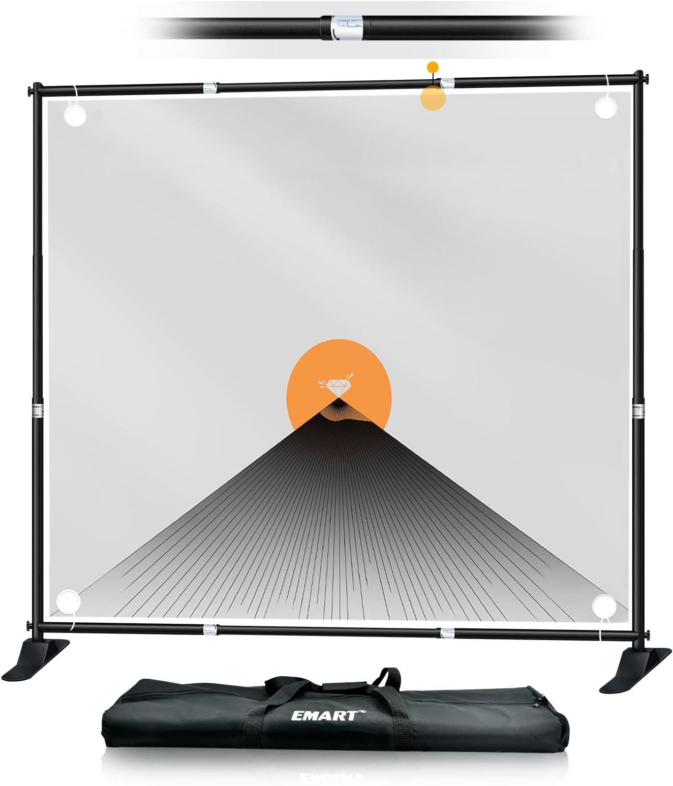 Amazon.com : EMART Backdrop Stand with Wheels, 8.5x10ft Adjustable ...