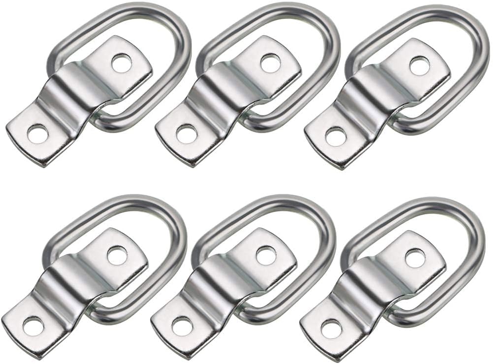 Sumnacon 6 Pcs D Ring Tie Down Cargo Lashing Rings Trailer Anchor Piont load Anchor for Trailers ...