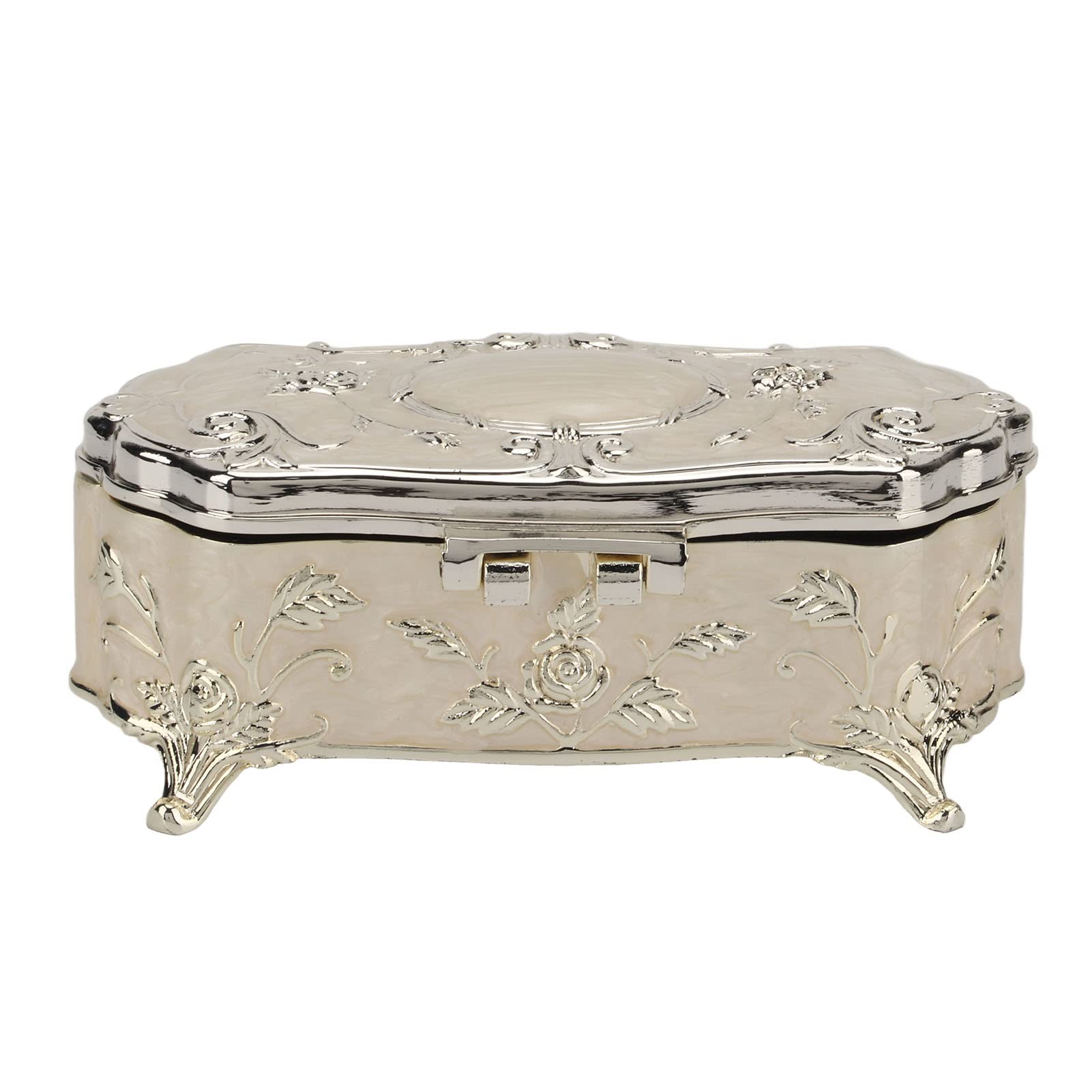 MUNEFE Vintage Jewelry Box, Rectangle Metal Jewelry Box, Zinc Alloy ...