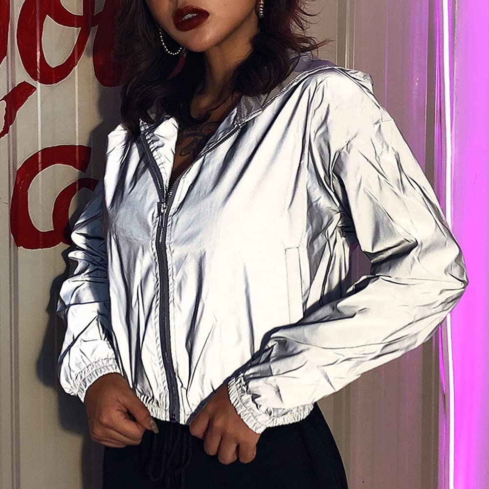 Snapklik.com : LZLRUN Reflective Jacket For Women Rave Festival Wear ...
