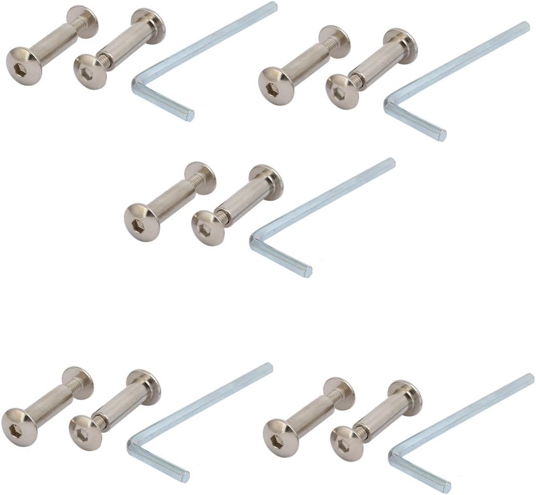 Amazon.com: uxcell M4x20mm Female Thread Carbon Steel Cupboard Hex ...