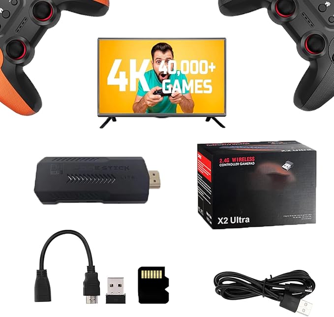 Amazon.com: Utbox New X2 Retro Game Stick - 2024 Best X2 Plus Game Stick Retro Game Console,Plug ...