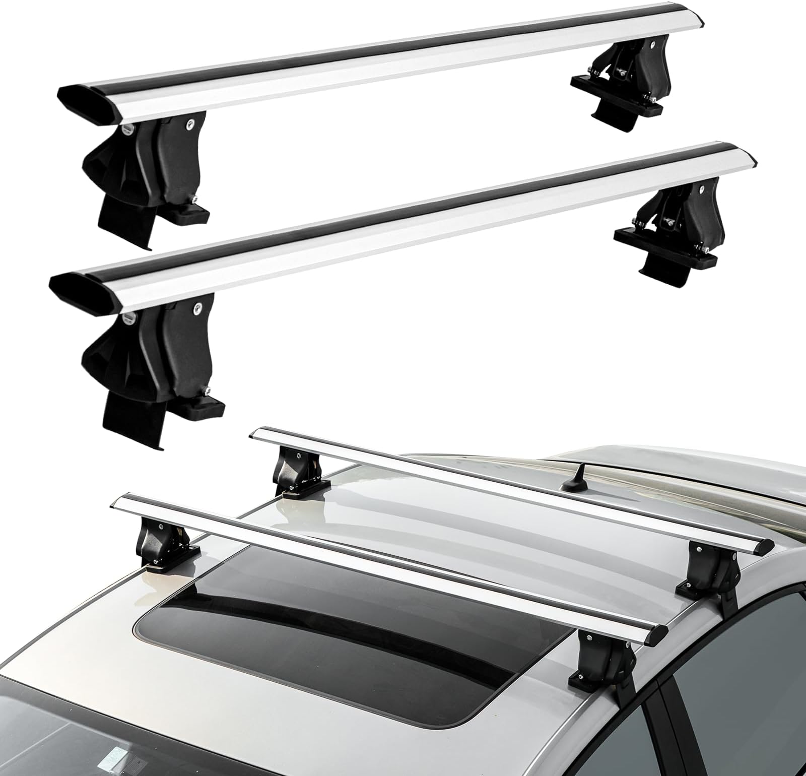 Amazon.com: MAXSOUGH 51" Universal Roof Rack Cross Bars Car Rooftop ...