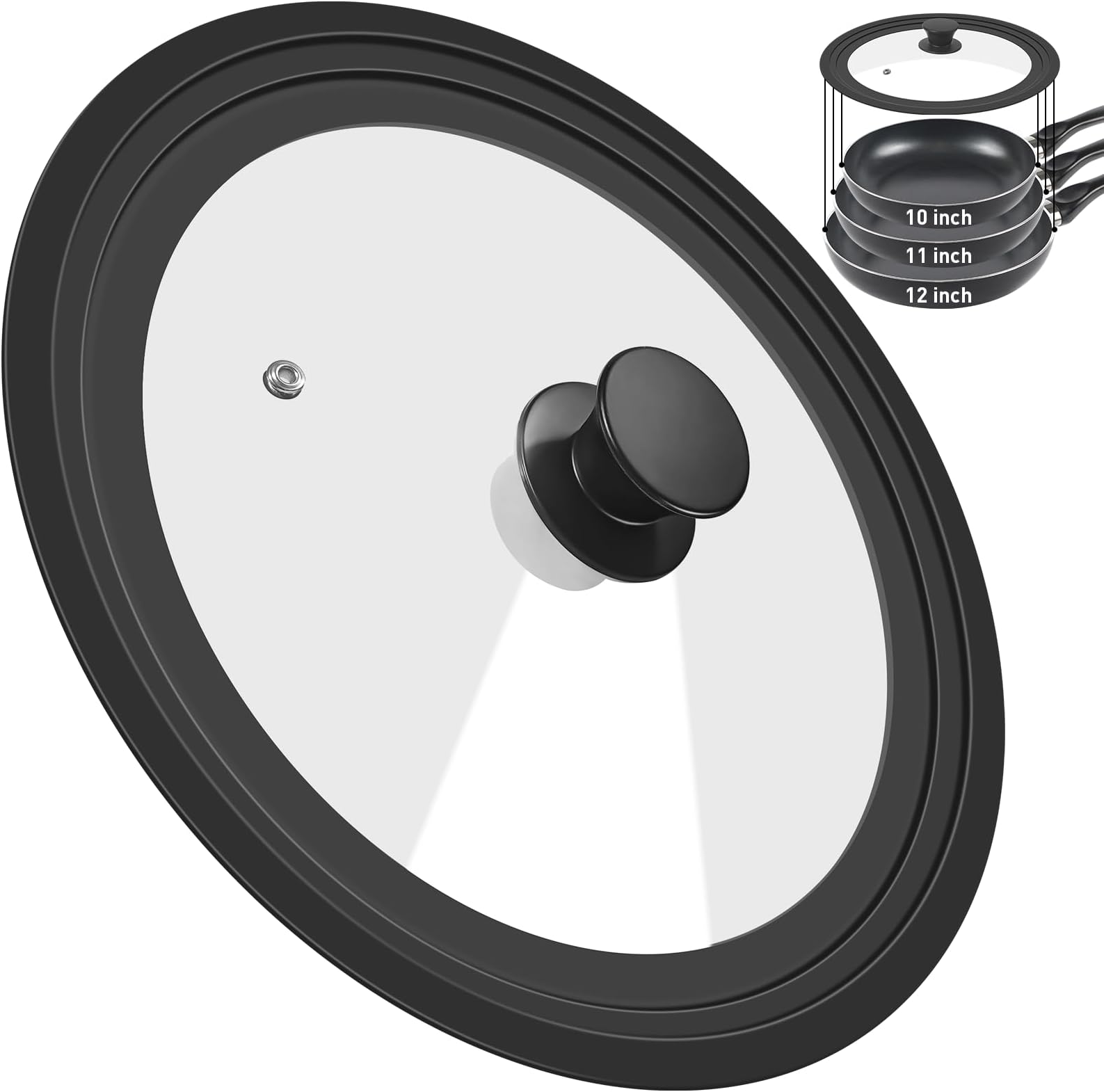 Amazon.com: Universal Lid for Pots,Pans and Skillets - Tempered Glass ...