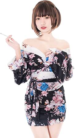 Amazon.co.jp: [NERVUP] Sexy Cosplay Yukata Oiran Japanese Style Kimono Kimono Temptation Extreme ...