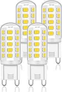 Mizlay 4 x G9 LED Light Bulbs Neutral White 4000 K, Lamp LED G9 4 W ...
