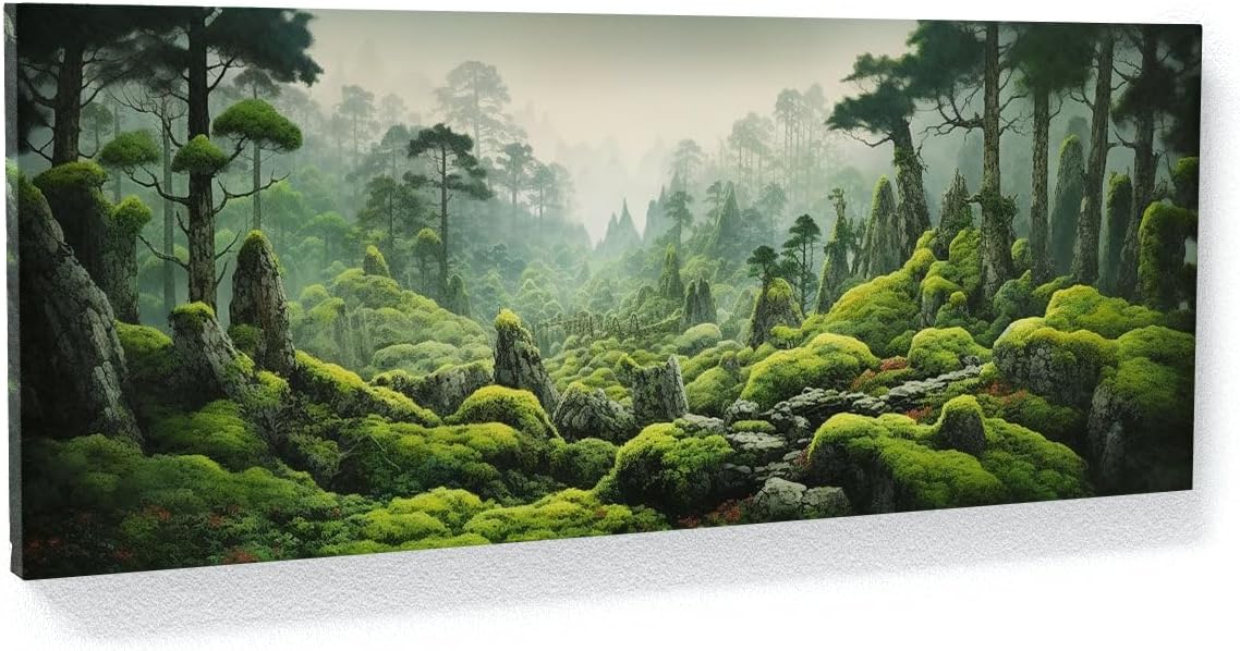 Amazon.com: Sense Canvas Japanese Mist 11 Canvas Art - Home Decor Wall ...