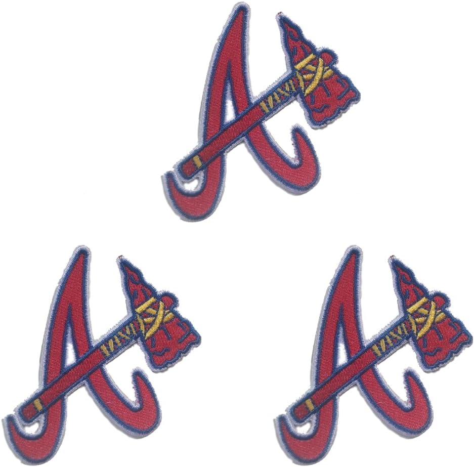 Amazon.com: YERCHIC 3 Pcs Braves Embroidery Patch Baseball Team Iron-on ...