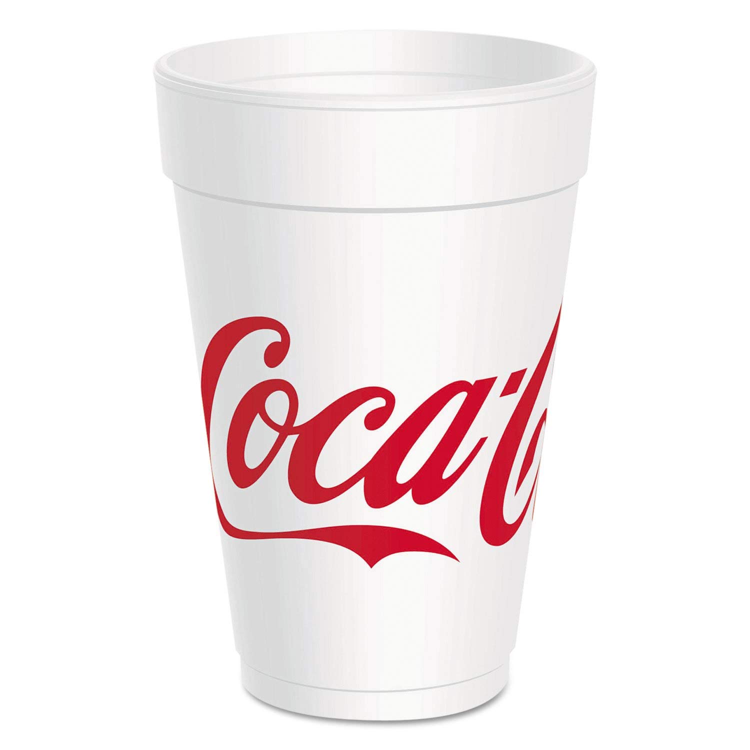 Amazon.com: Dart 16J16C Coca-Cola Foam Cups, Red/White, 16 oz, 25/Bag ...