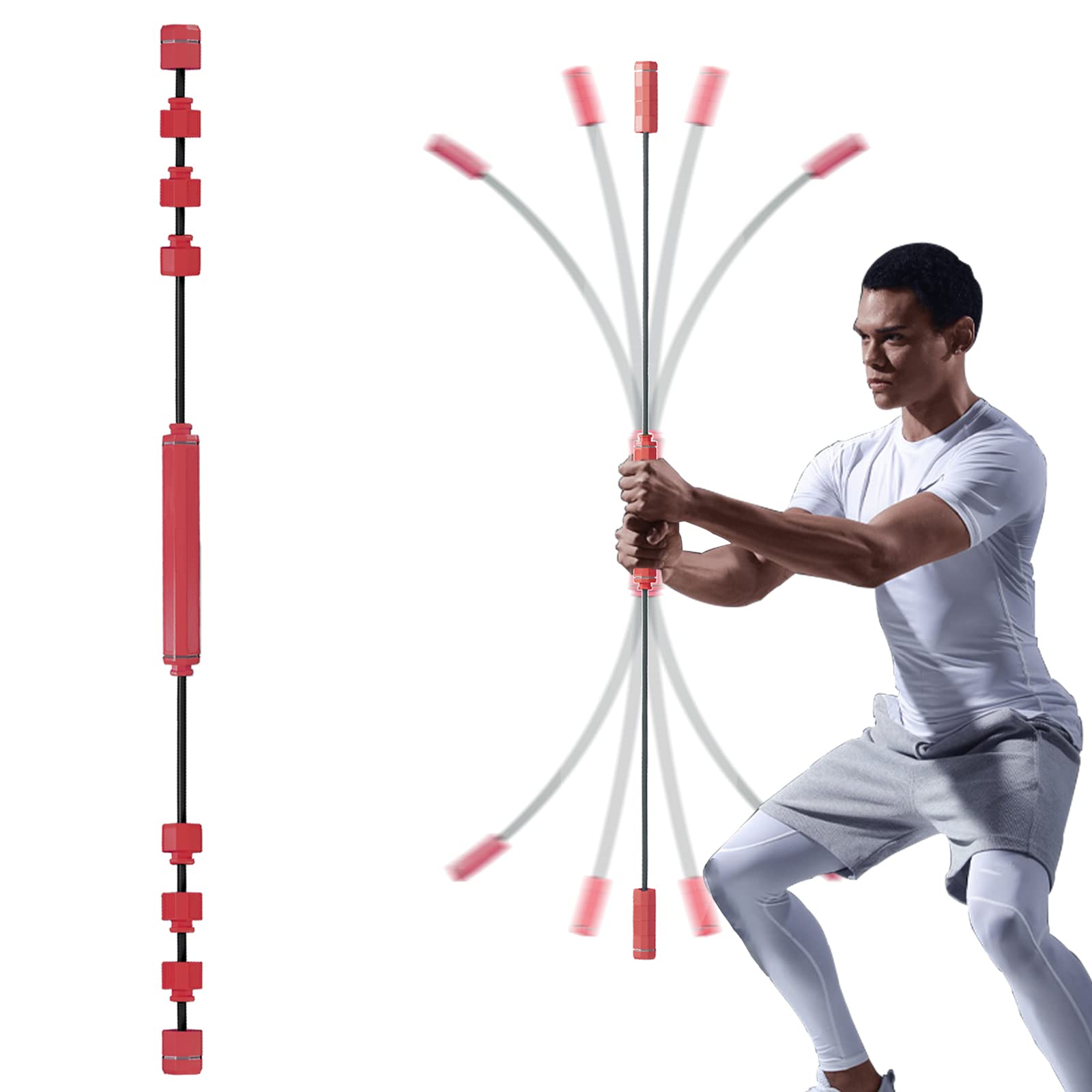 Buy Upgrade Elastic Fitness Bar, Shoulder Tube, High-Frequency ...