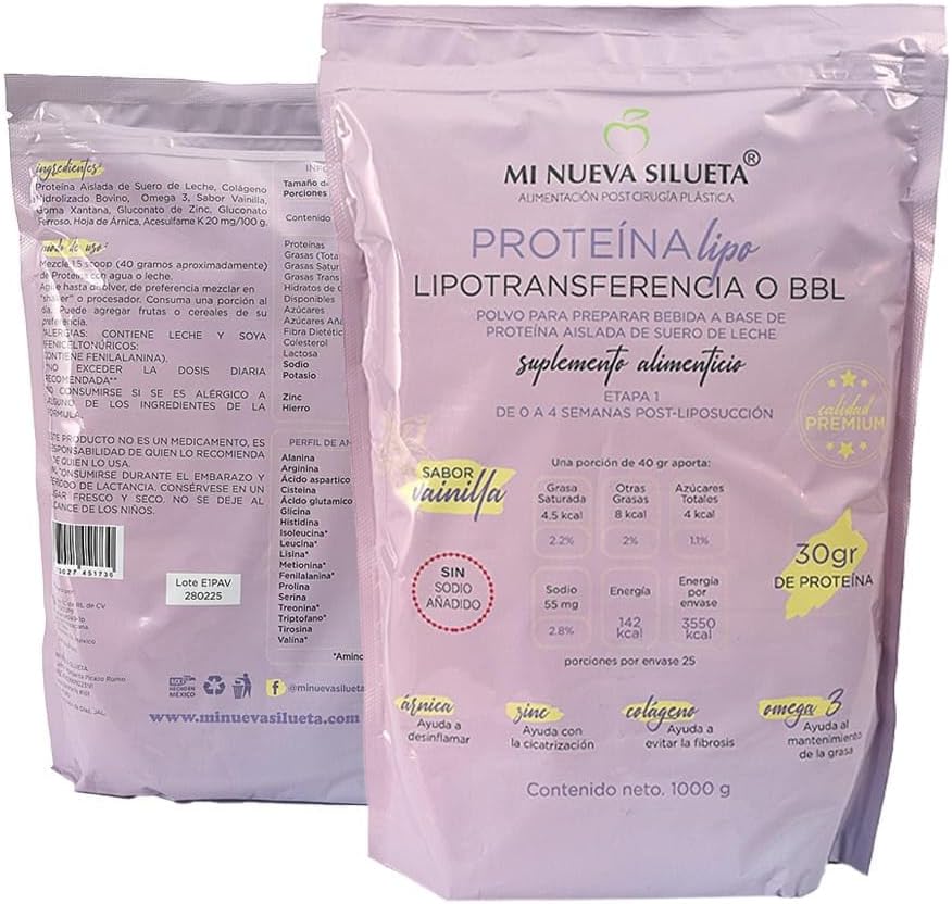 Amazon.com: MI NUEVA SILUETA Lipotransfer Protein Stage 1 My New ...