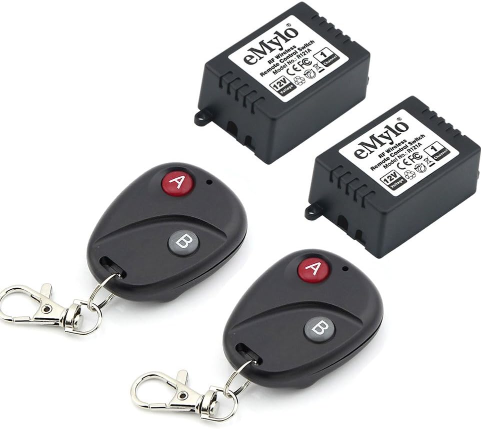Amazon.com: eMylo DC 12V 1 Transmitter 2X 1 Channel Relay Learning ...