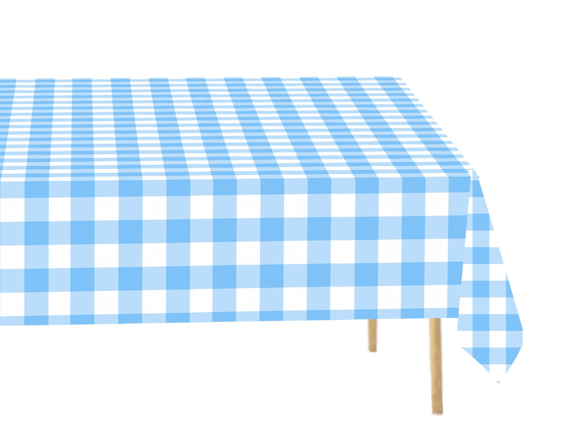 Amazon.com: sunepany 3 Packs Blue Gingham Tablecloth Blue Checkered ...