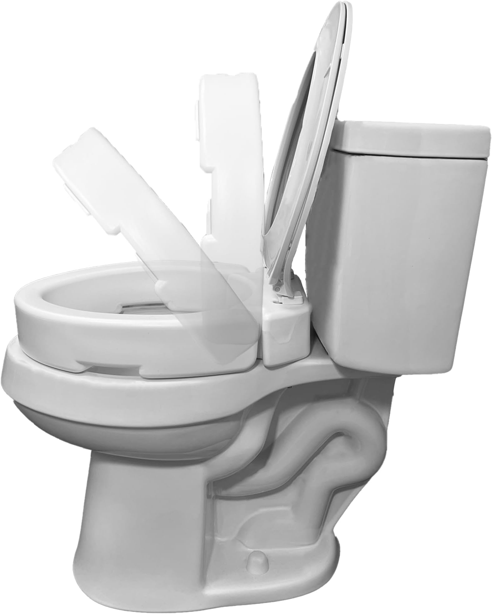 Amazon.com: Carex Elongated Hinged Raised Toilet Seat, Adds 3.5 Inches ...