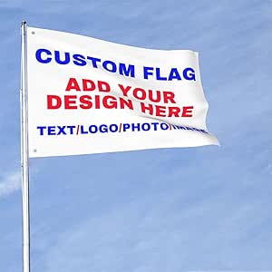 Amazon.com : Custom Flag 2X3 Ft Make Your Own Sign Double Side Cool ...