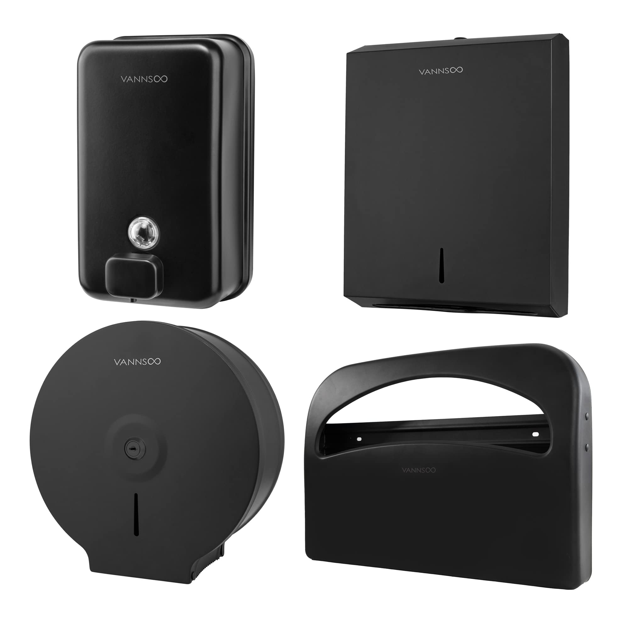 Amazon.com: VANNSOO Black Toilet Paper Dispenser, Soap Dispenser, Paper ...