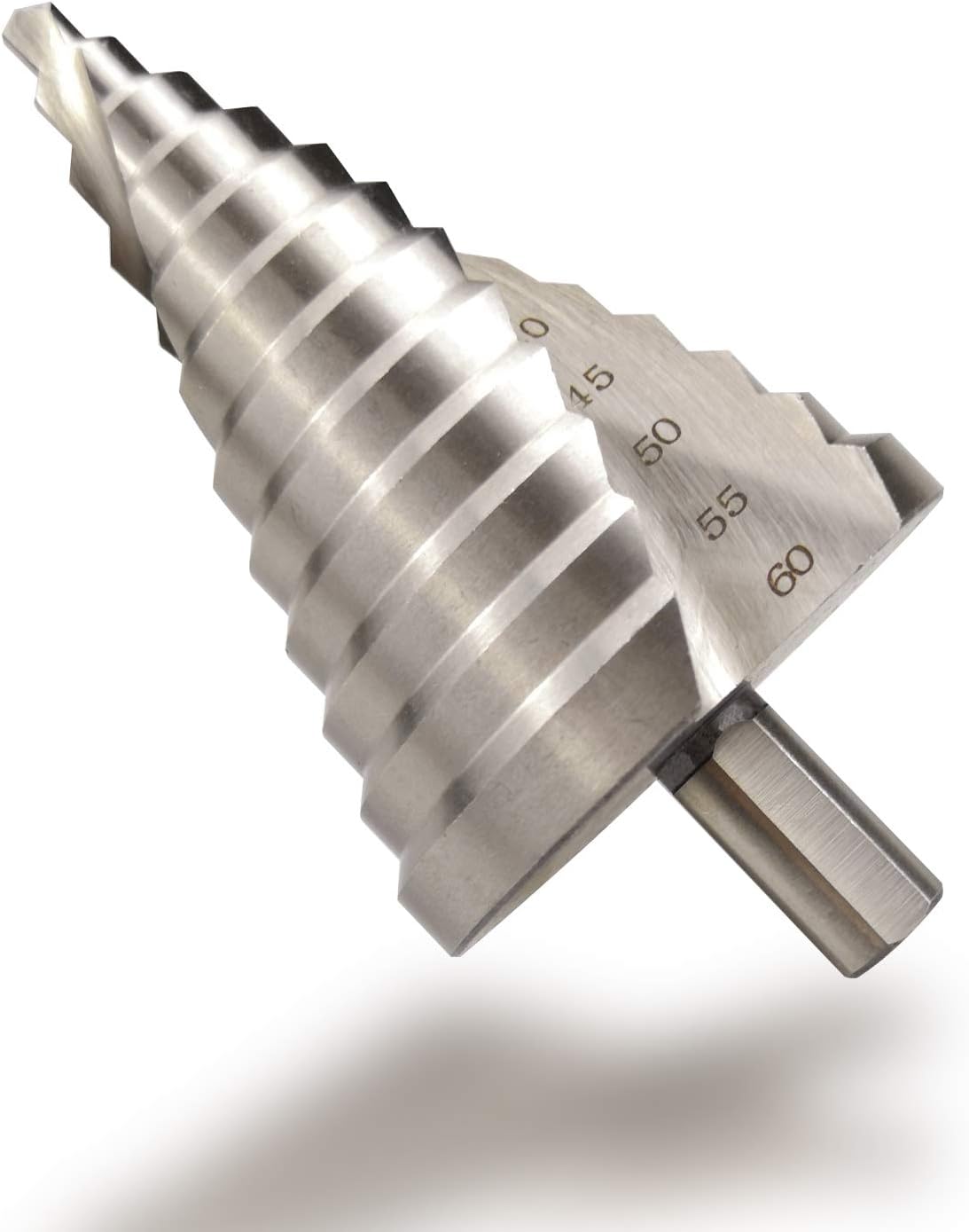 CUKCIC Step Drill Bit HSS 4241 Spiral Grooved Slot Round Shank Cone ...