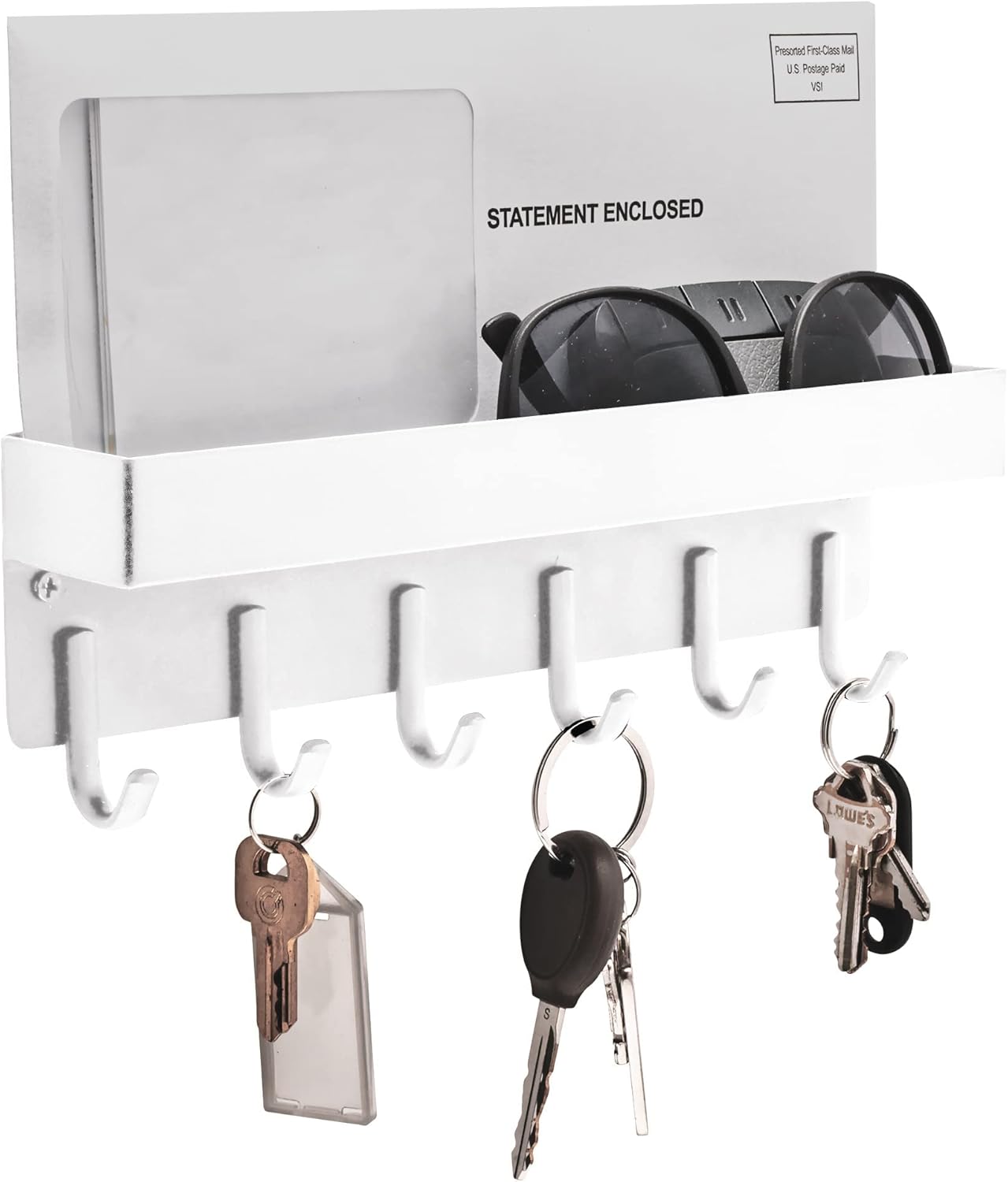 Amazon.com: NM E-Store - Magnetic Key Holder w/ 6 Key Hooks, Key Holder ...