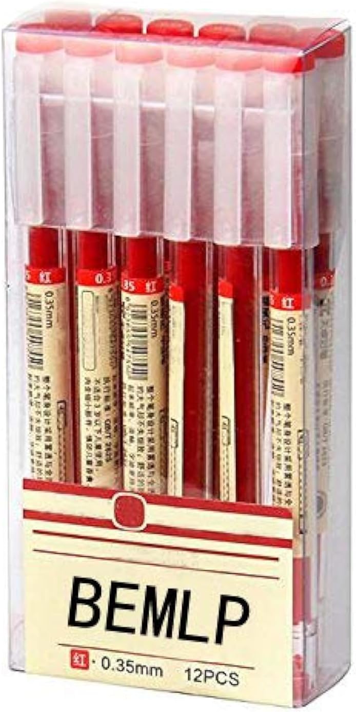 Amazon.com: BEMLP Gel Pen 0.35mm Red Ink Pen Maker Pen School Office ...