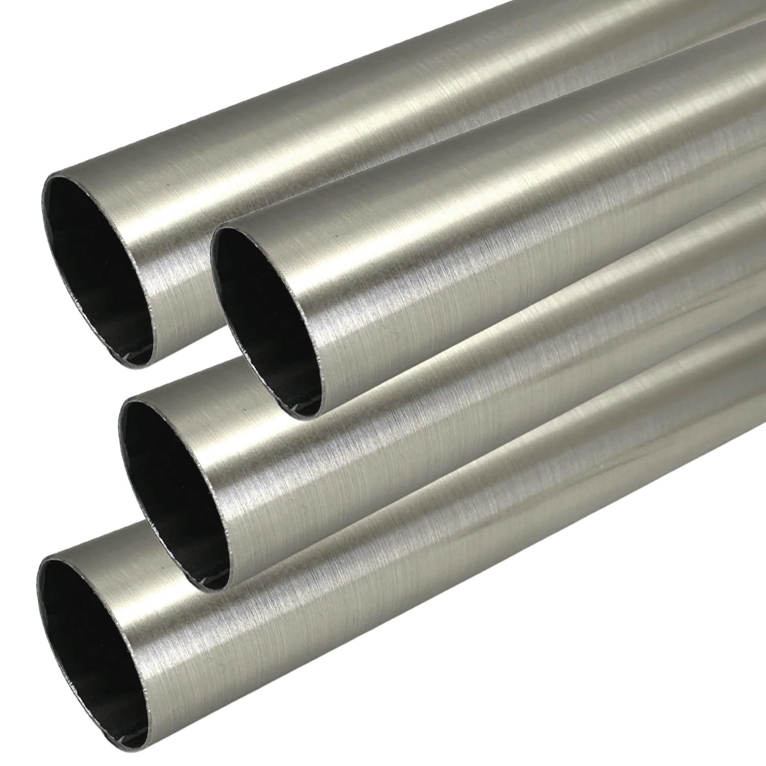 Snapklik.com : 72" Satin Nickel HEAVY DUTY Round Closet Rod 32mm ...