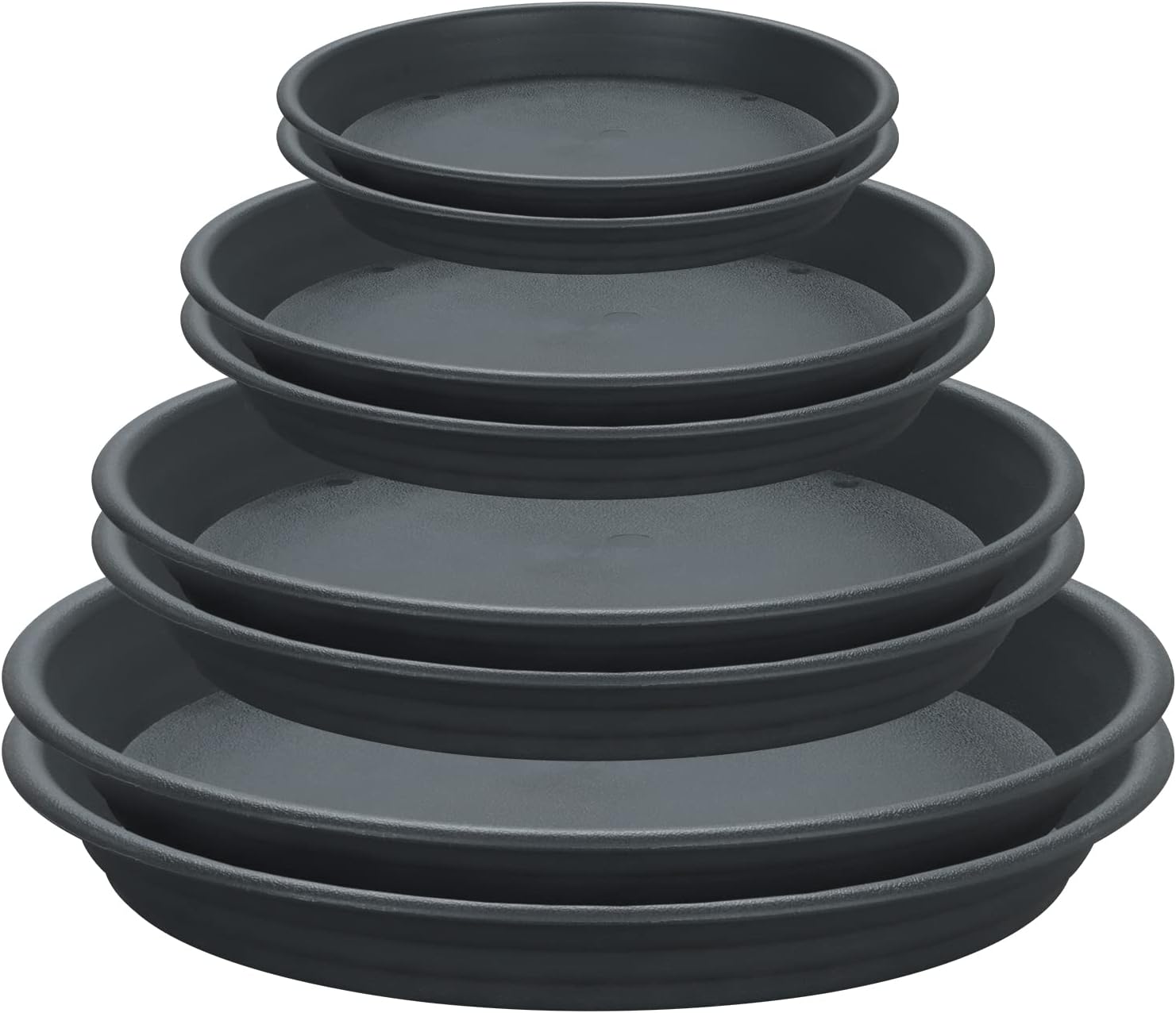 Amazon.com : 12 Pack Plastic Plant Saucer, Round Flower Plant Trays ...