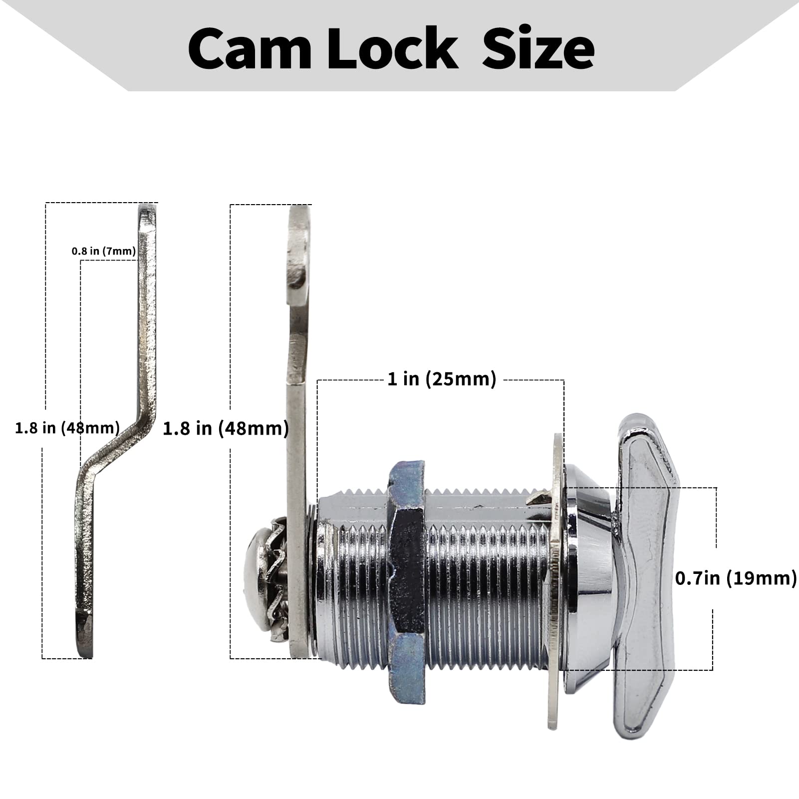 Snapklik.com : ESUDNT RV Compartment Latch - 1 Inch Thumb Operated ...