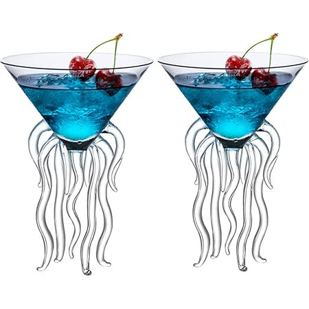 Amazon.com | Octopus Cocktail Glass Creative Drinkware Bar Goblet Tools ...