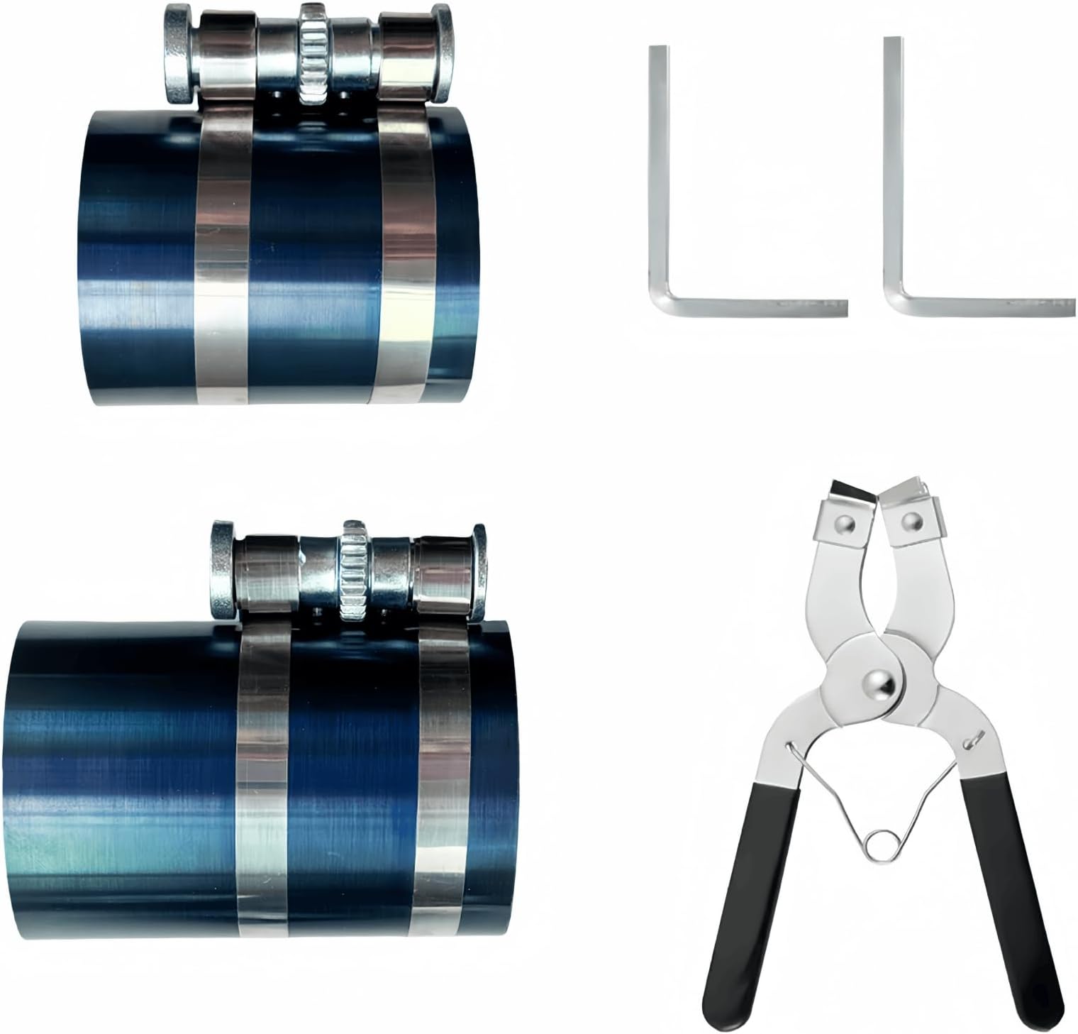 Amazon.com: Piston Ring Compressor, 2 Pieces 3" 4" Adjustable Ratchet ...